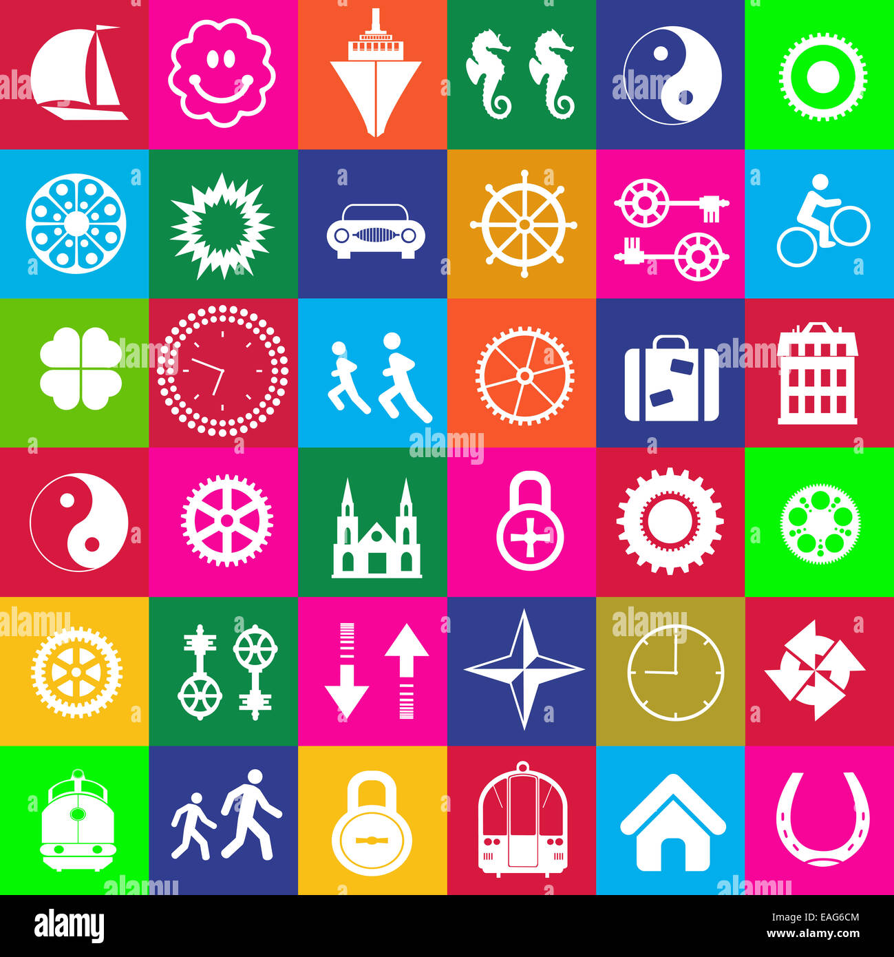 The icon in different colors Stock Photo - Alamy