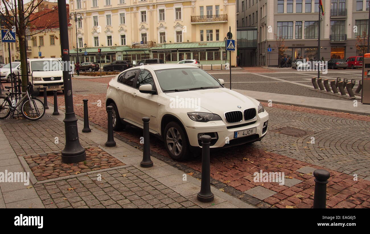 Vilnius,Lithuania. BMW X6 car has extraordinary registration plate ...