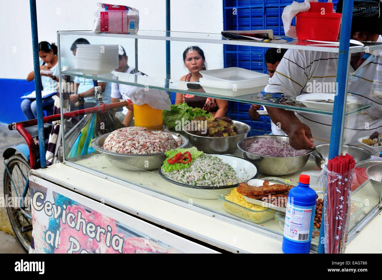 Ceviche peru food stall hi-res stock photography and images - Alamy