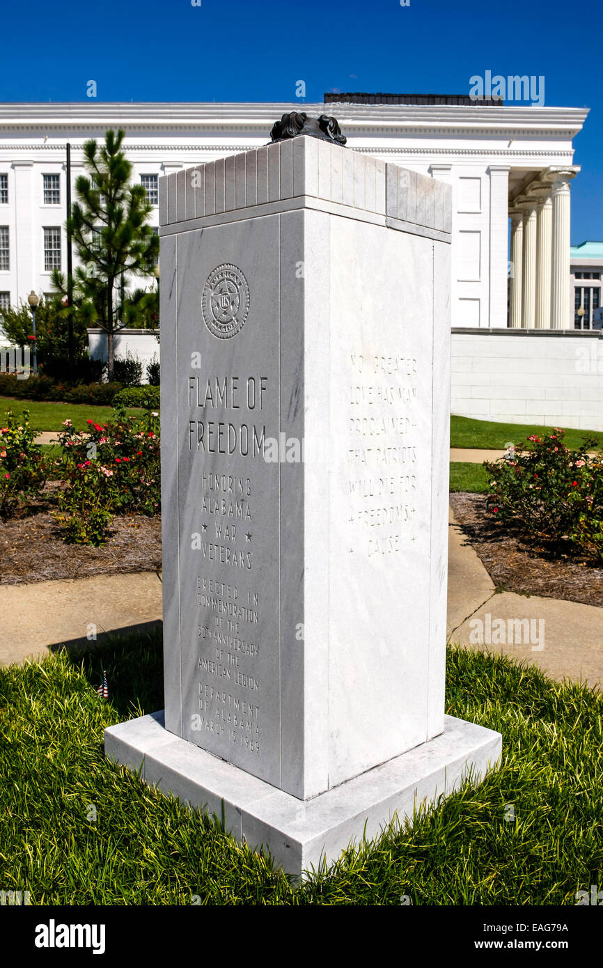 The Flame of Freedom on the lawn outside the Alabama State Capitol ...