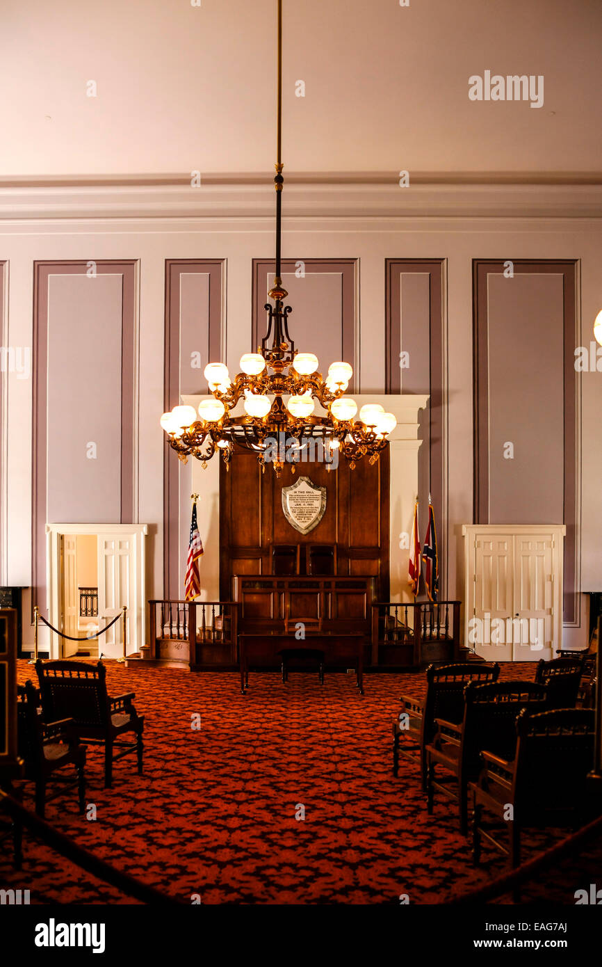 The old Senate Chamber inside the Alabama State Capitol building in ...