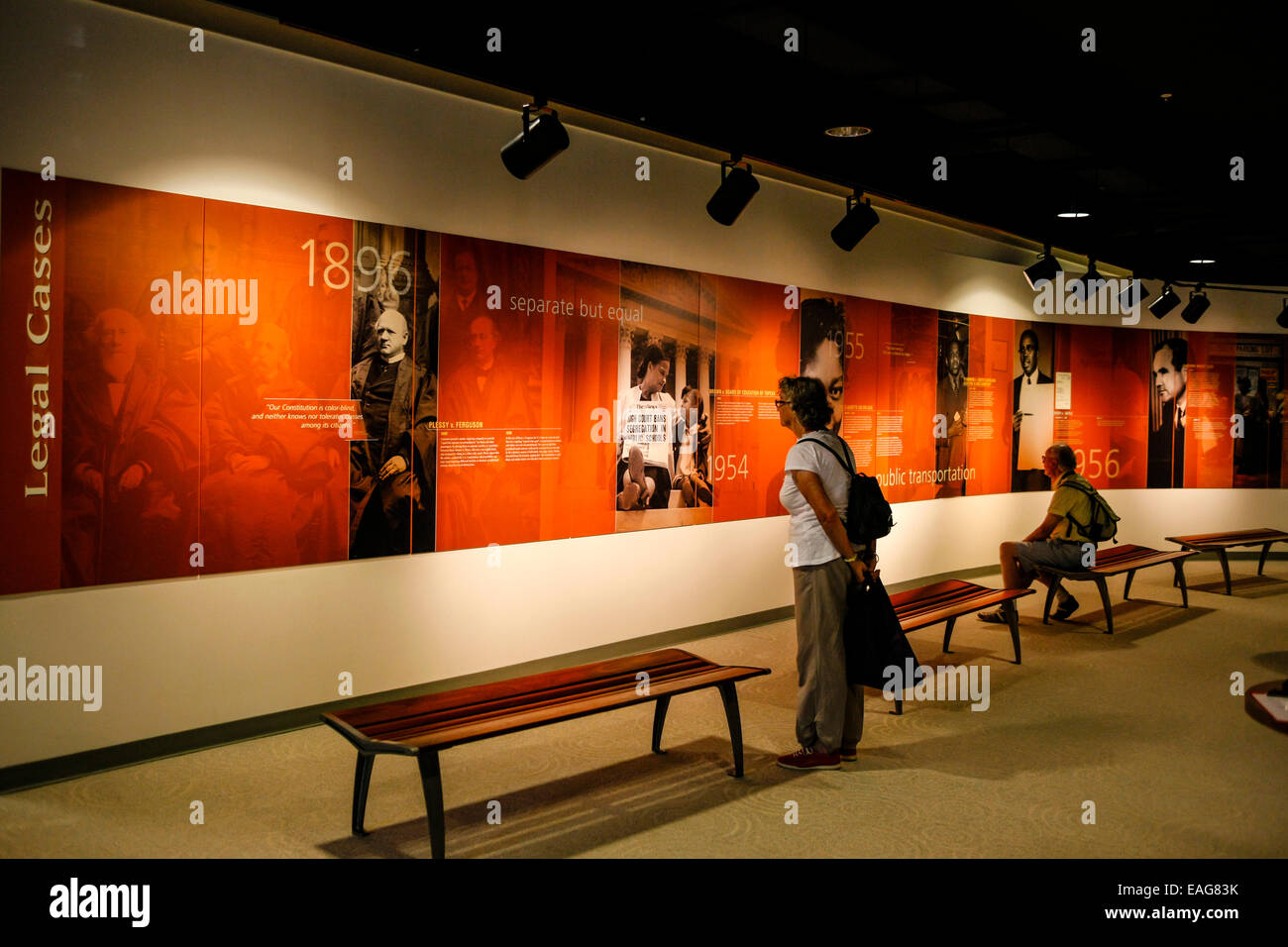 Civil Rights history exhibition inside the Rosa Parks Library and ...