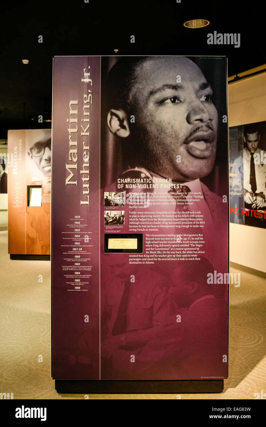 Civil Rights history exhibition inside the Rosa Parks Library and ...