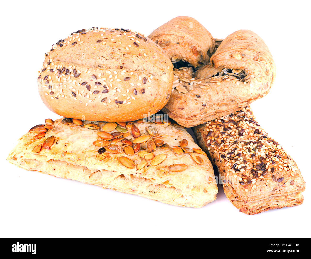 Grain Bread Isolated on White Background Stock Photo - Alamy