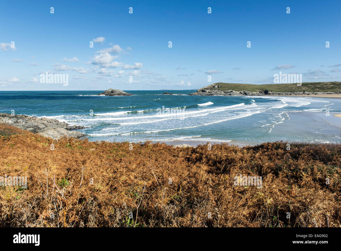 Crantock Beach in Newquay Stock Photo - Alamy