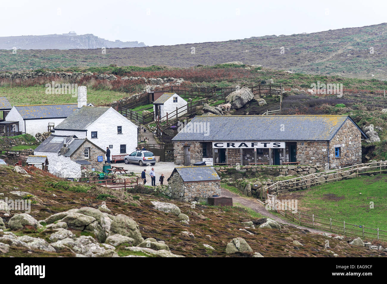 Greeb Farm, a visitor attraction at Lands End in Cornwall Stock Photo ...