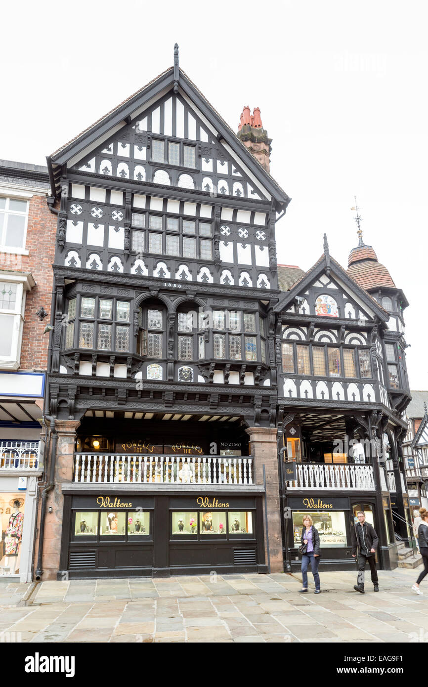 Chester rows medieval hi-res stock photography and images - Alamy