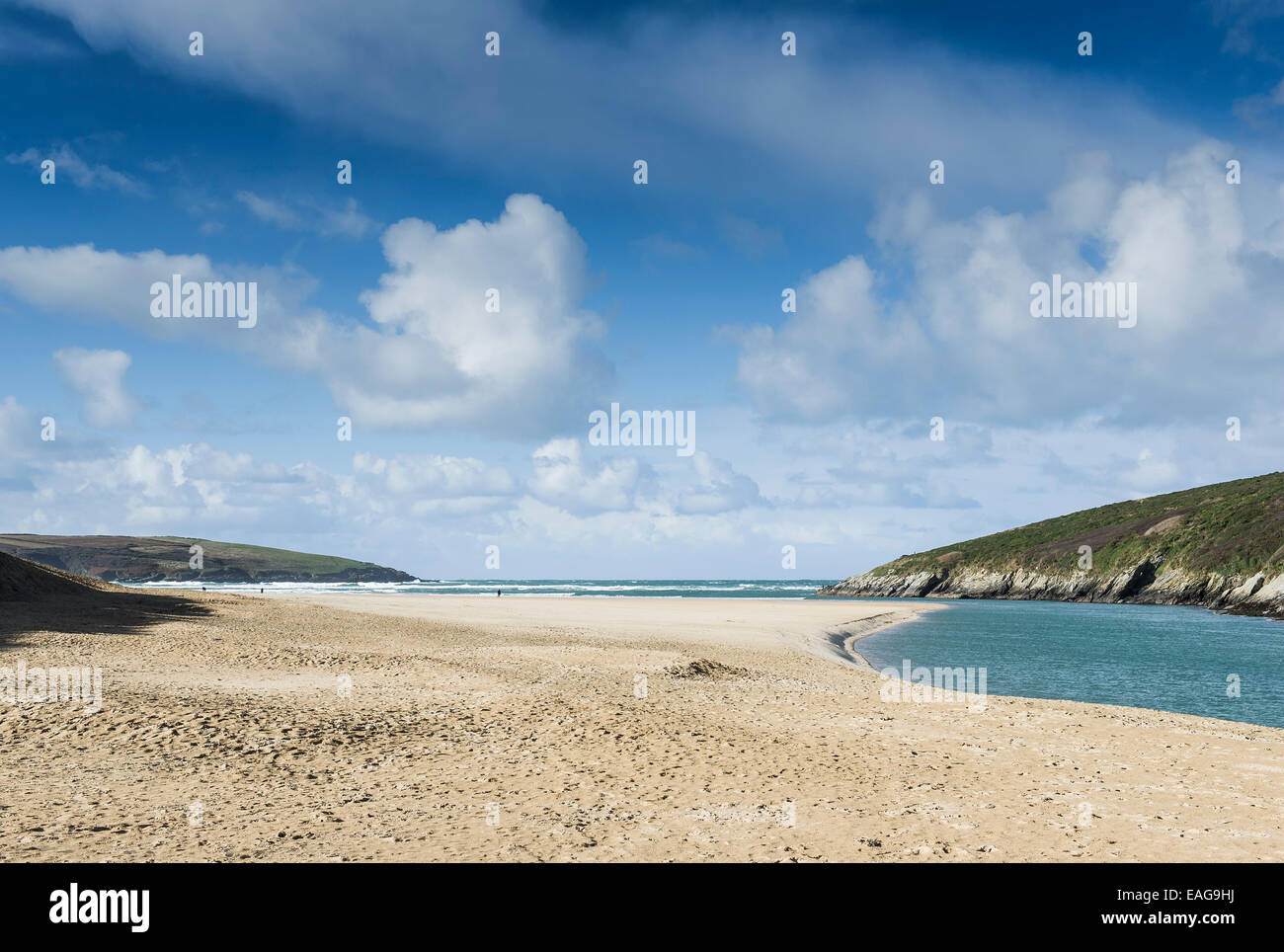 Crantock Beach in Newquay, Cornwall Stock Photo - Alamy