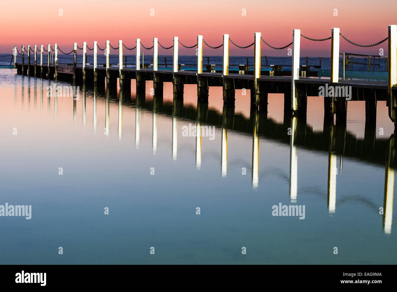 Sydney sunrise at Narrabeen ocean pool. Australia Stock Photo - Alamy