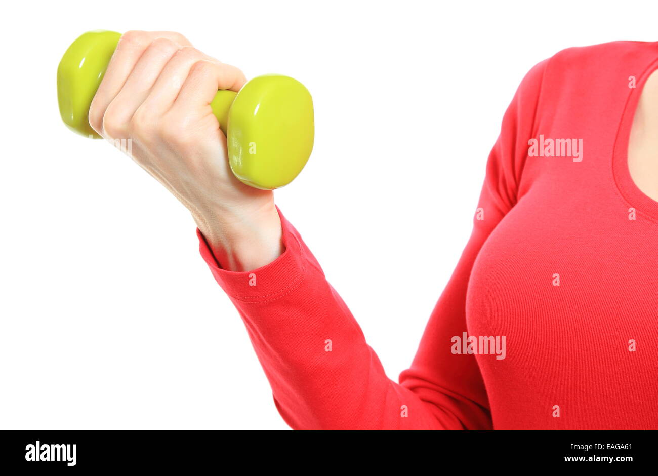 Hand of woman during fitness exercise with dumbbells, healthy lifestyle ...