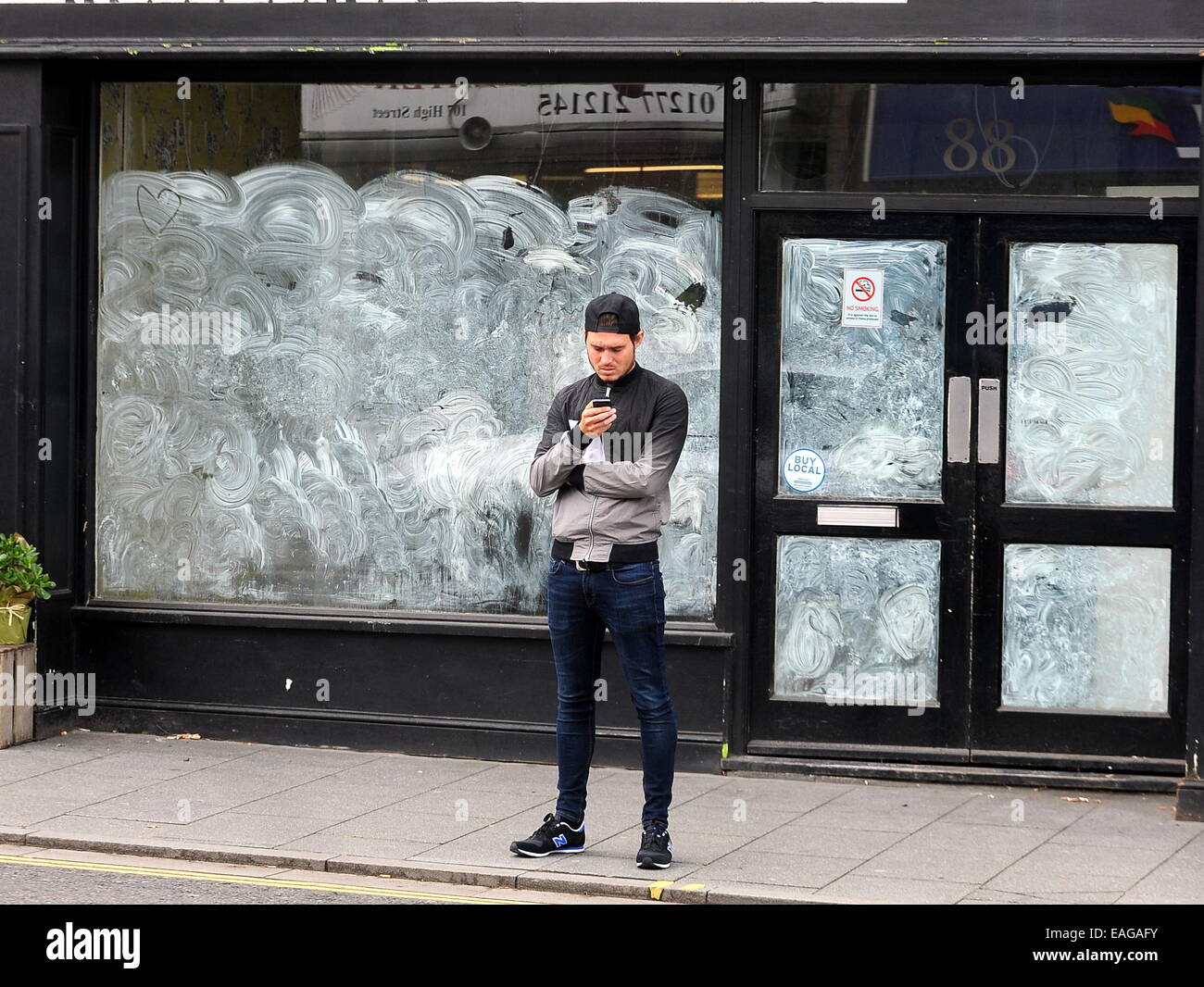 Charlie Sims stands outside his shop in Brentwood Featuring: charlie ...