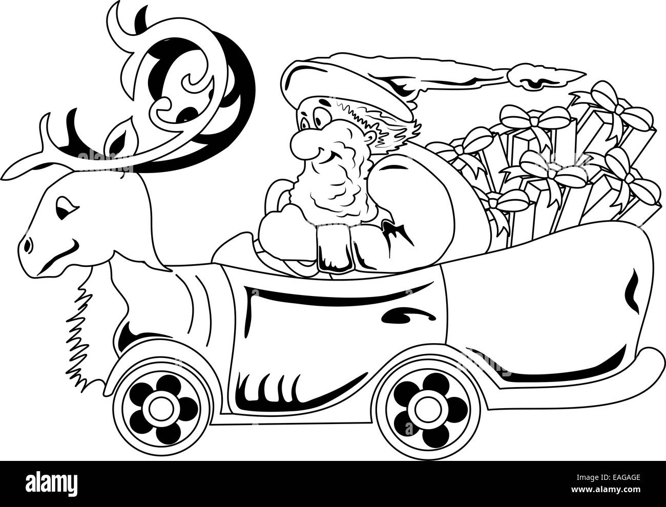 Santa driving hi-res stock photography and images - Alamy