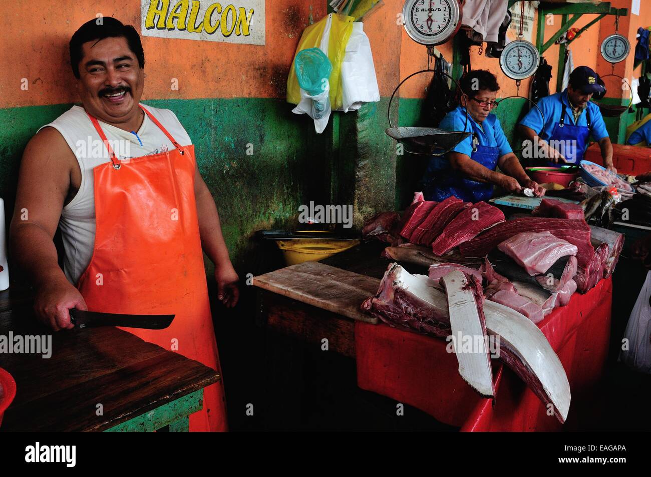 Marine Fox - Market in TUMBES. Department of Tumbes .PERU Stock Photo ...