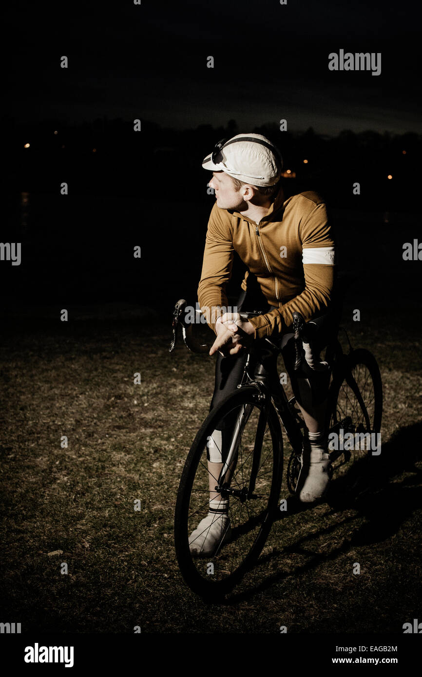 A road cyclist poses on his bike Stock Photo - Alamy