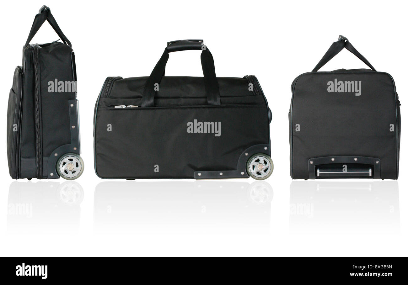 Three travel bags isolated on white background Stock Photo - Alamy