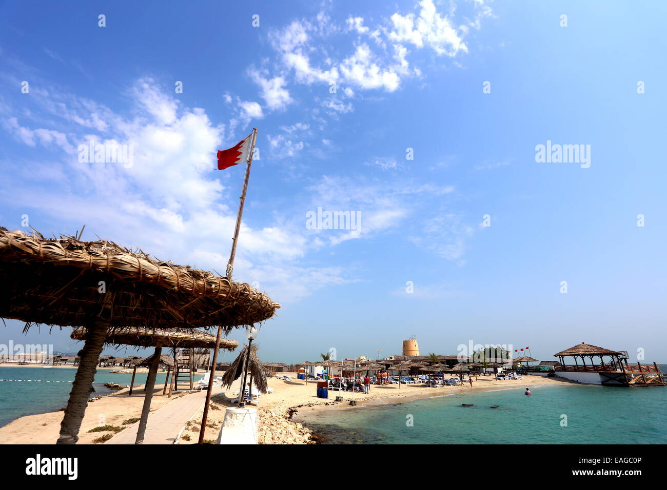 The Al Dar beach resort on a sunny day, Kingdom of Bahrain Stock Photo ...