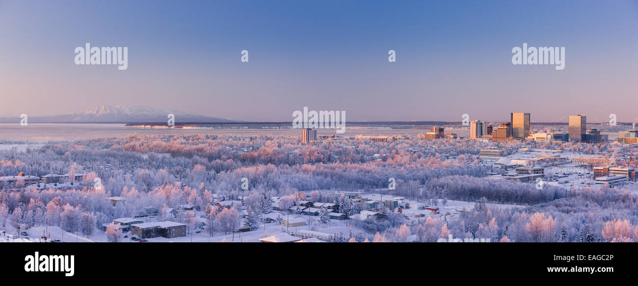 Aerial view downtown anchorage skyline hi-res stock photography and ...