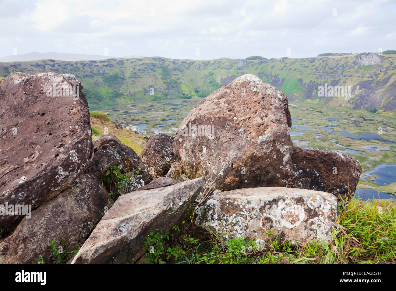 Rocks By Orongo Ceremonial Village, Rapa Nui (Easter Island), Chile ...