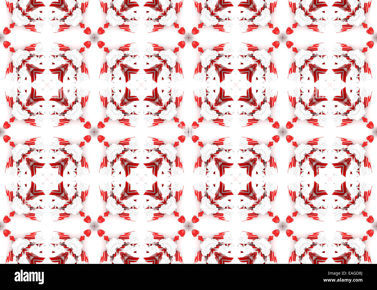 red Ethnic pattern. Abstract kaleidoscope fabric design Stock Photo - Alamy