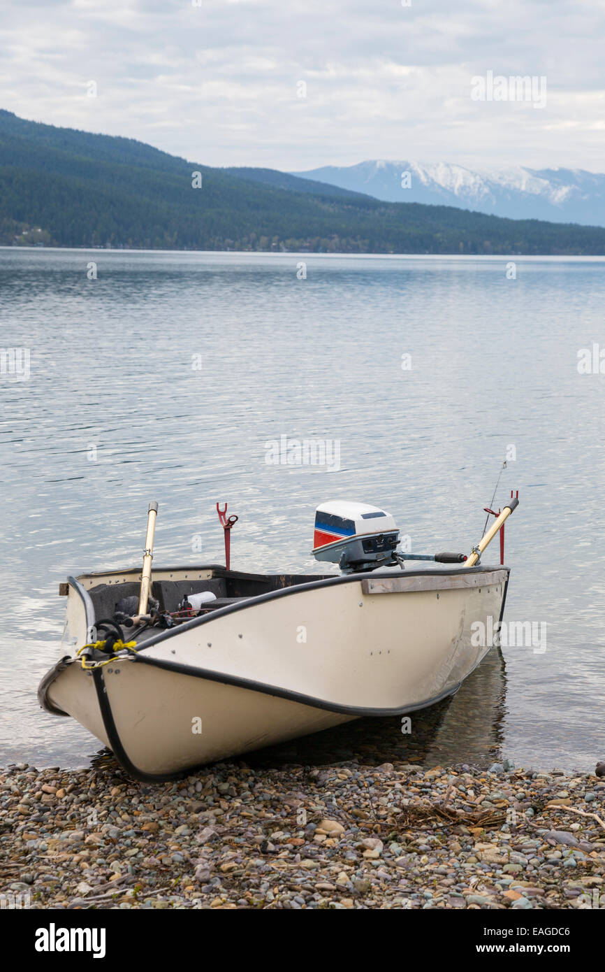 Fishing on Whitefish Lake in Whitefish, Montana Stock Photo - Alamy