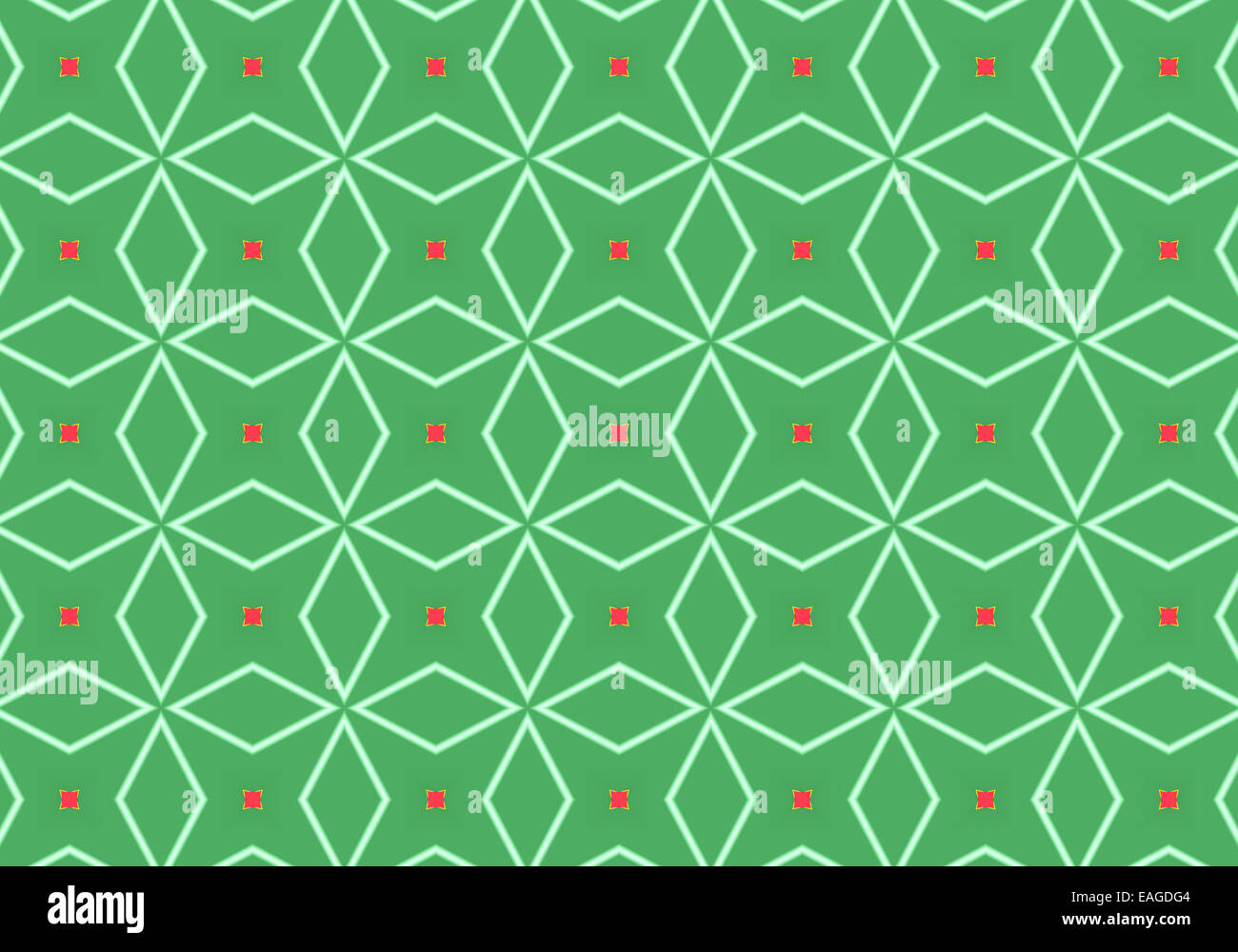 Green Ethnic pattern. Abstract kaleidoscope fabric design Stock Photo ...