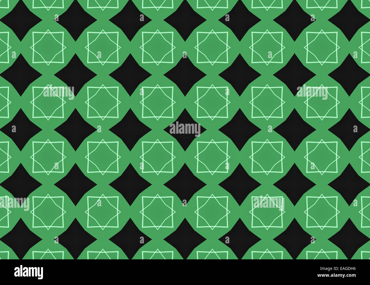 Green Ethnic pattern. Abstract kaleidoscope fabric design Stock Photo ...