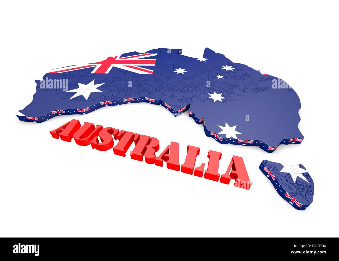 3D Illustration of Australia and business graphics Stock Photo - Alamy