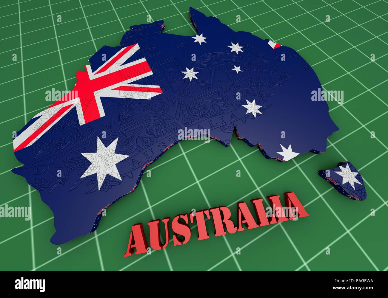 3D Illustration of Australia and business graphics Stock Photo - Alamy