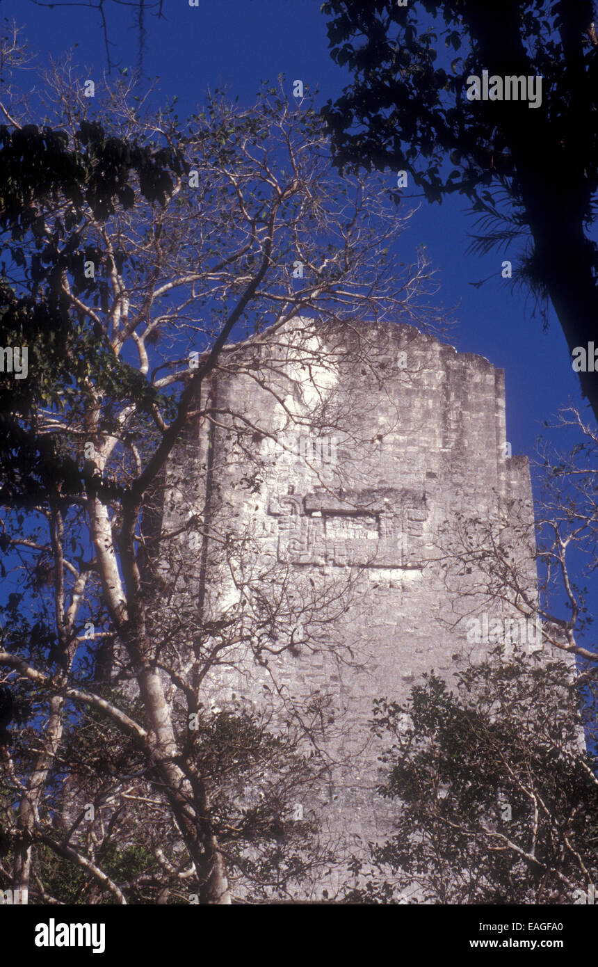 Glyph on the back of roof comb of Temple II or Temple of the Masks at ...