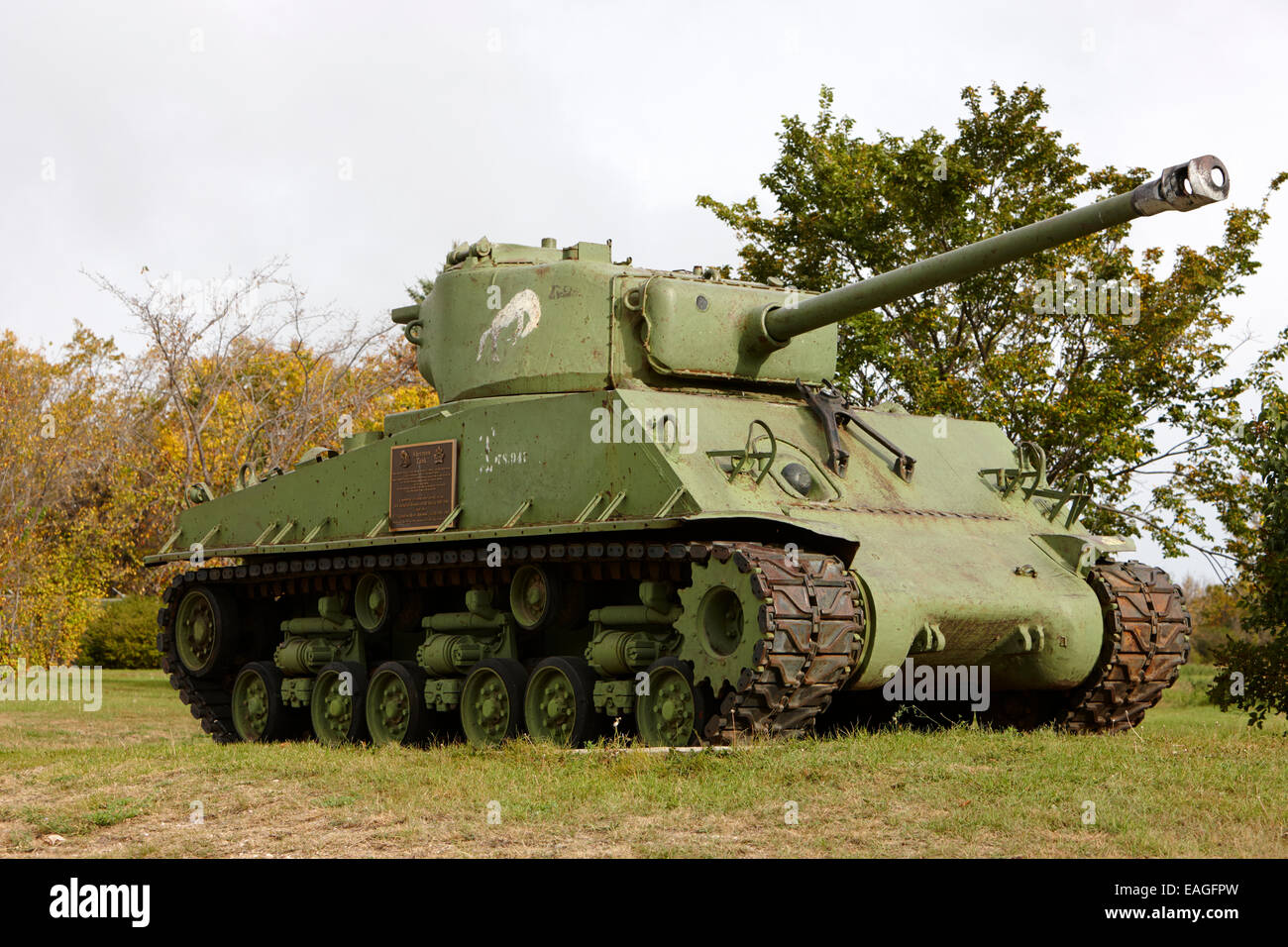sherman tank memorial swift current Saskatchewan Canada Stock Photo - Alamy
