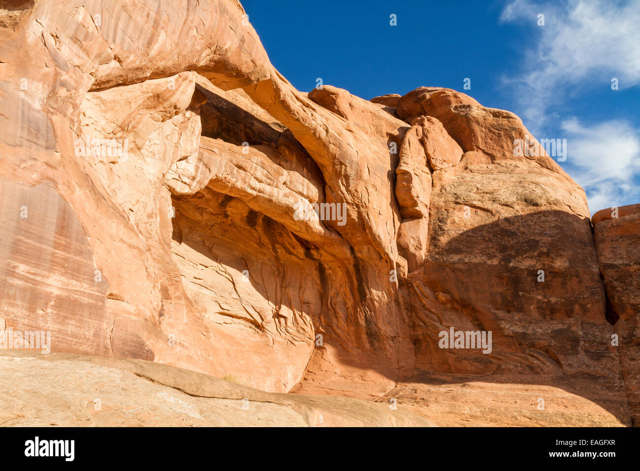 A layered arch near Tower Arch in the Klondike Bluffs area of Arches ...