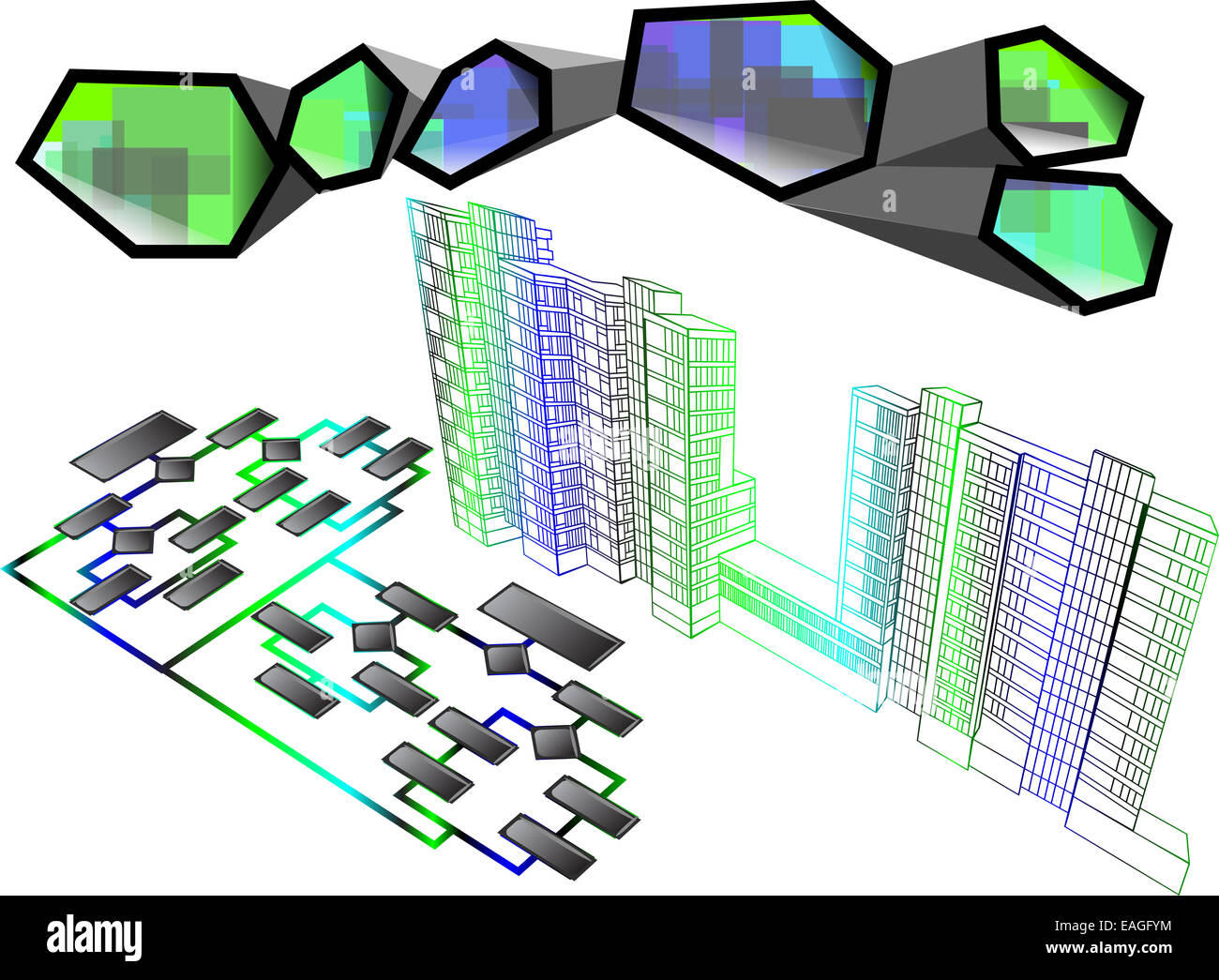 architecture infographic. abstract screen and web icon Stock Photo - Alamy