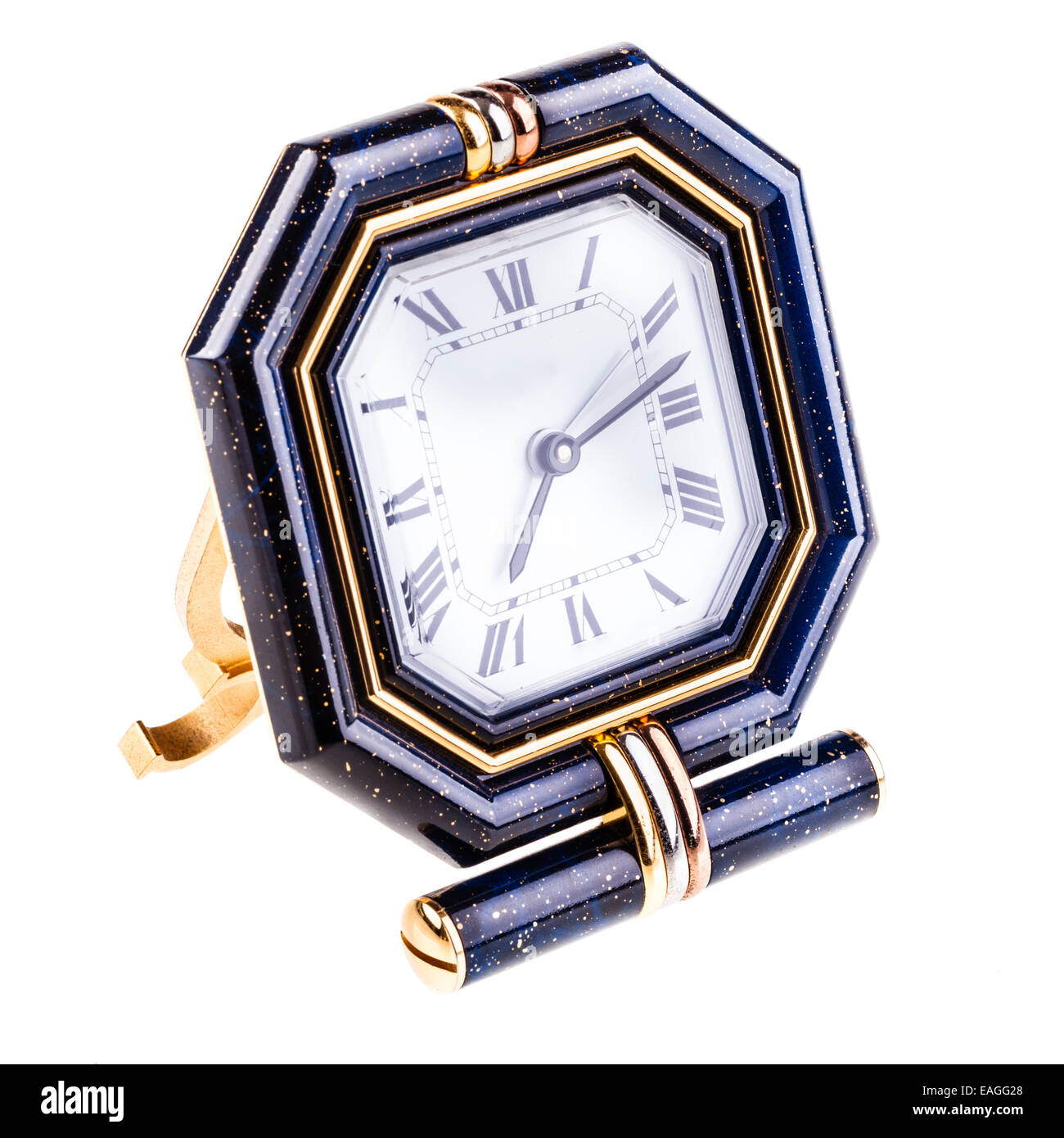 a luxurious table clock isolated over a white background Stock Photo ...