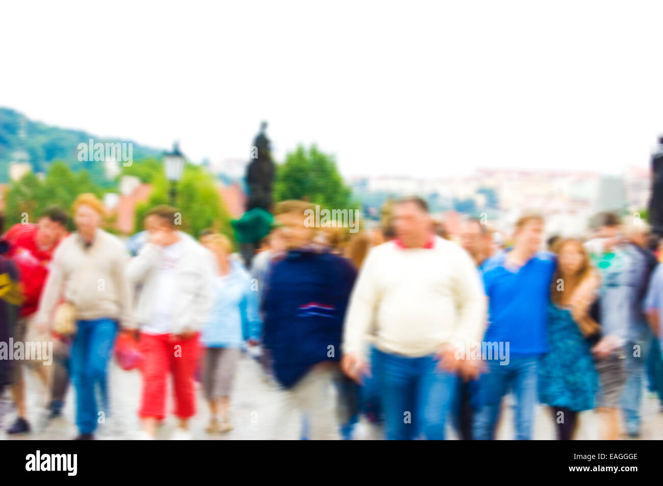 Hurrying crowd of people. Abstract picture Stock Photo - Alamy