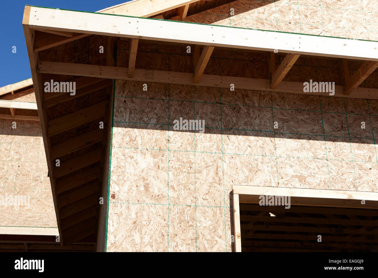 typical timber framed house construction with sheet panels Saskatchewan ...