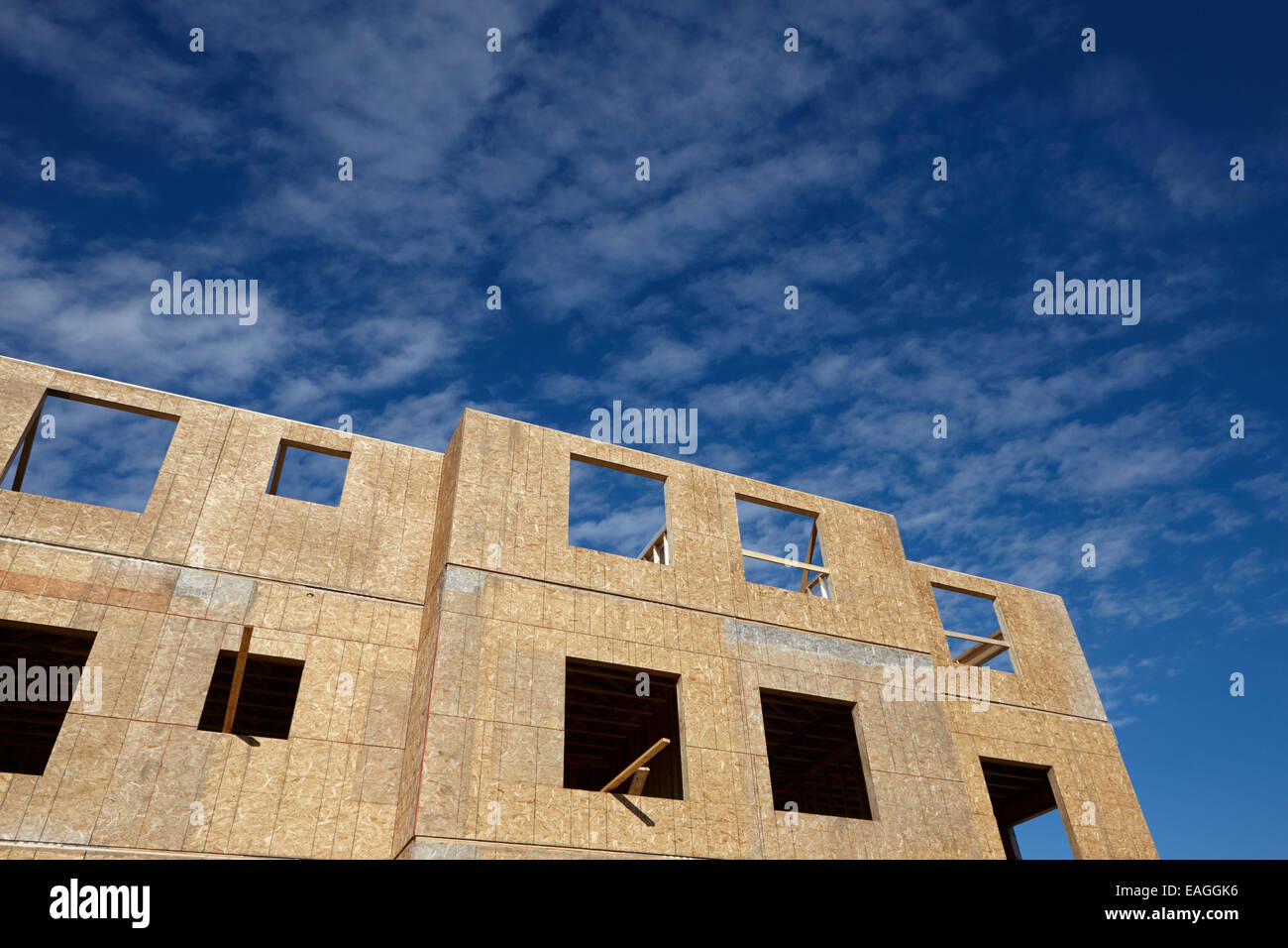 typical timber framed condominium block construction with sheet panels ...