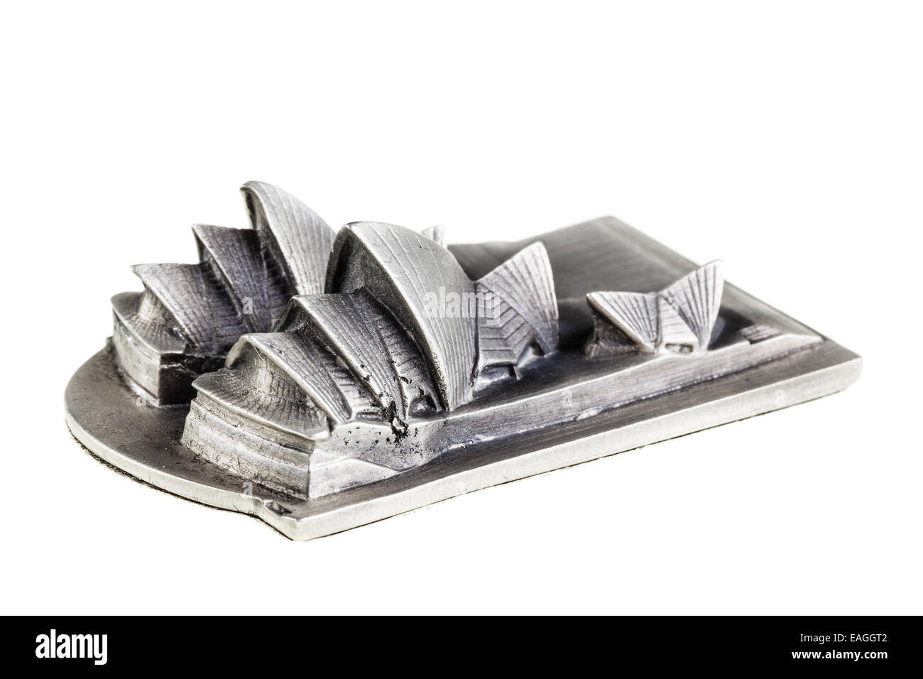 a small opera house reproduction isolated over a white background Stock ...