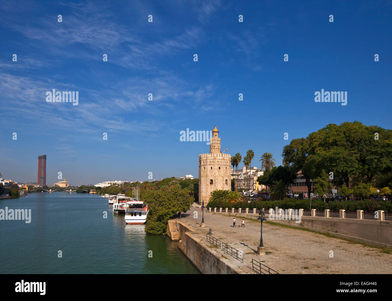 The Torre del Oro or "Gold Tower" military watchtower erected by the ...