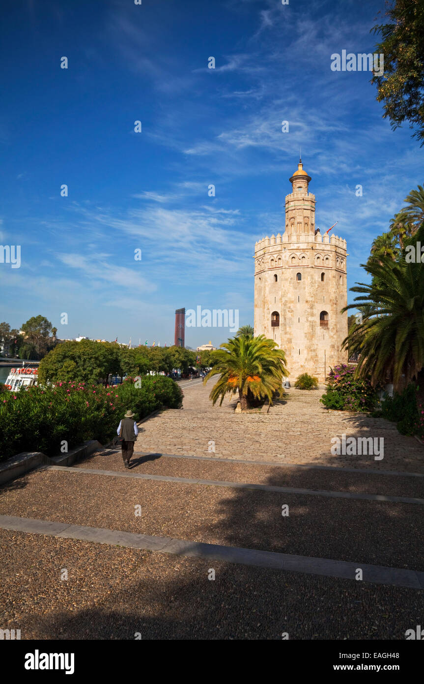 The Torre del Oro or "Gold Tower" military watchtower erected by the ...