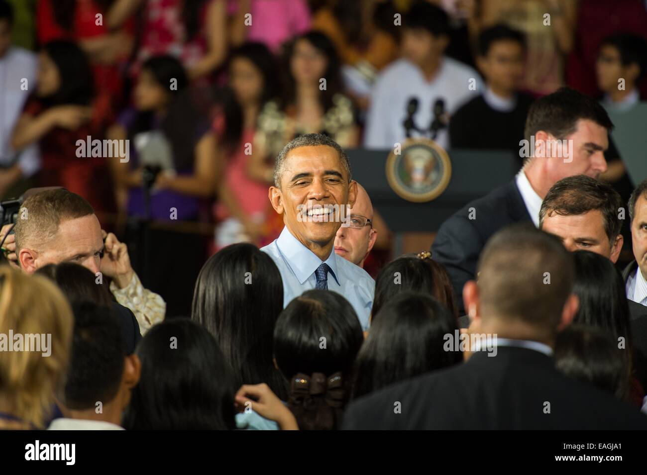 US President Barack Obama hosts a town hall with Young Southeast Asian ...