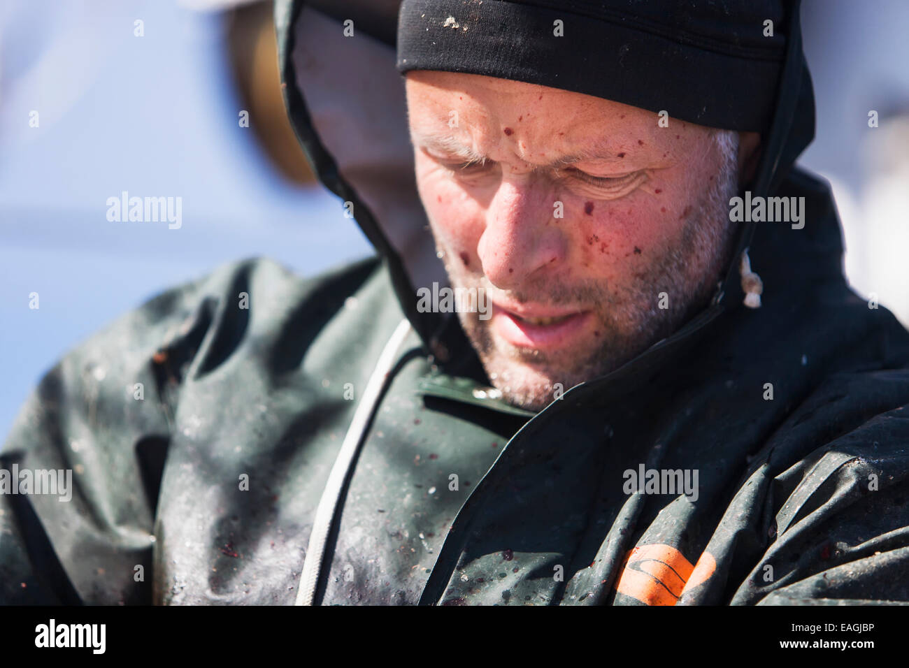 Portrait Of Jens Klaar Commercial Halibut Fishing In Ikatan Bay Near ...