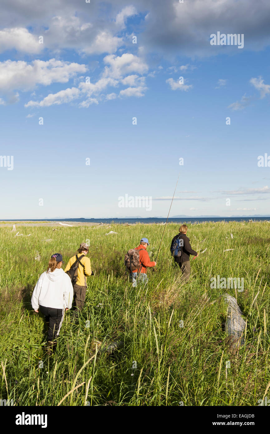 Visitors In Hallo Bay, Katmai National Park, Alaska Peninsula ...