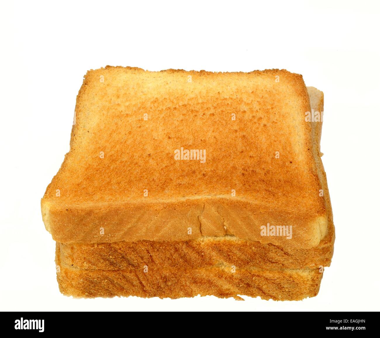 Stack of white toast on a white background Stock Photo - Alamy
