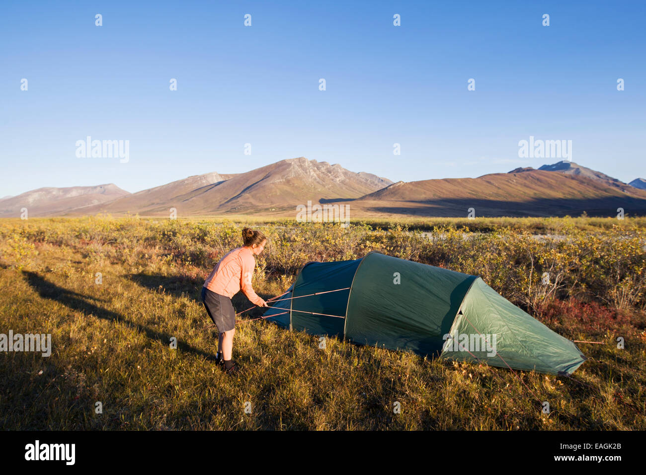 Camping field camper tents hi-res stock photography and images - Alamy