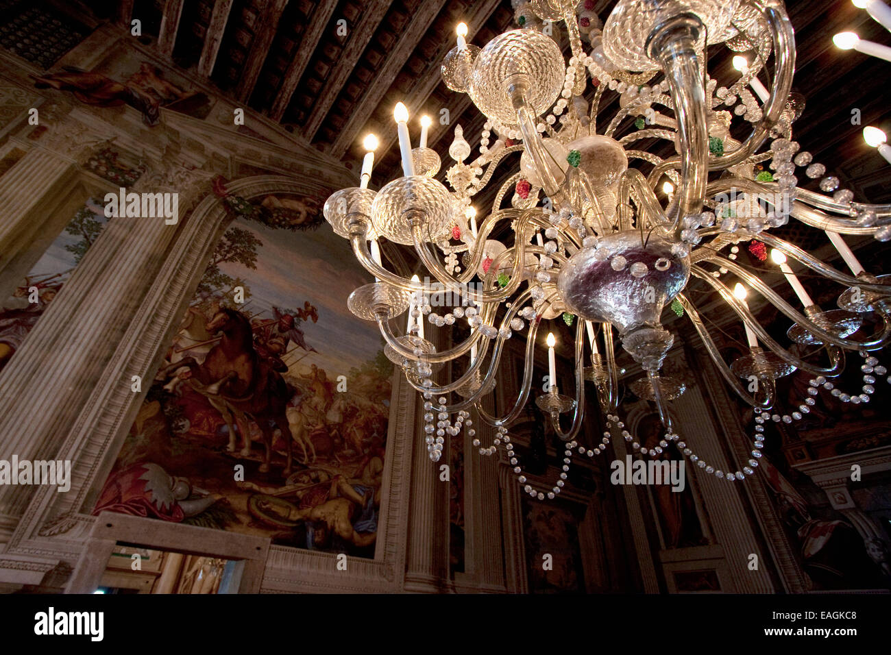 Chandelier In The Main Hall Of Villa Godi Malinverni By Andrea Palladio ...