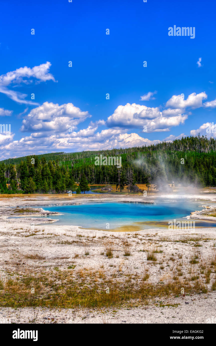 Scenic Landscapes of Geothermal activity of Yellowstone National Park ...