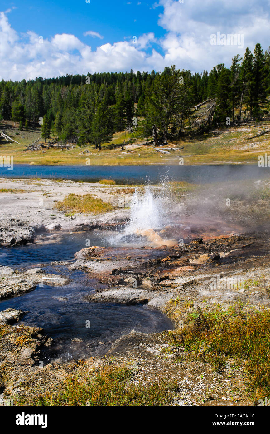 Scenic Landscapes of Geothermal activity of Yellowstone National Park ...
