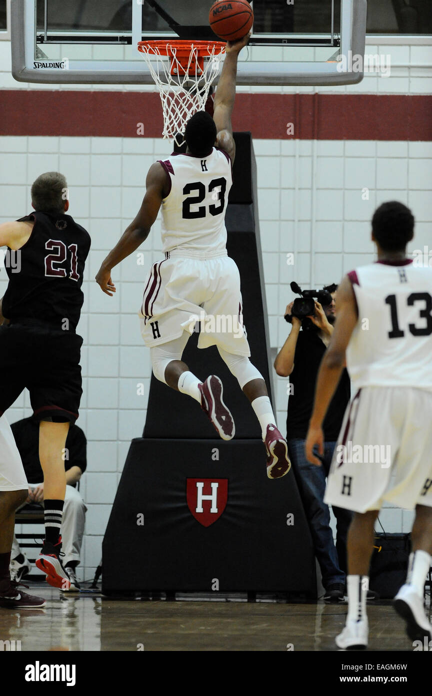 Boston, Massachusetts, USA. 14th Nov, 2014. Harvard Crimson guard ...