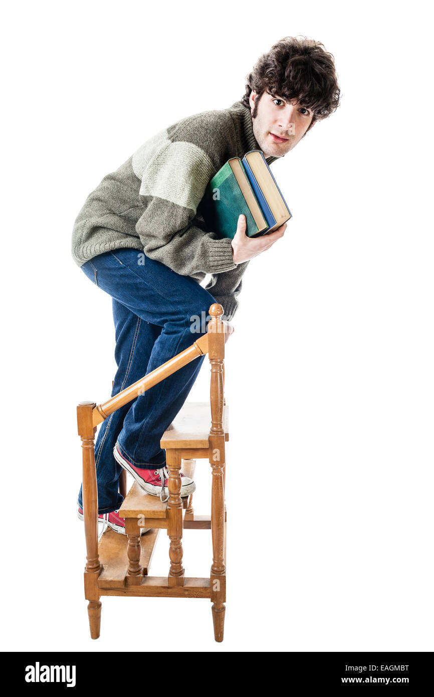 Student climbing ladder hi-res stock photography and images - Alamy