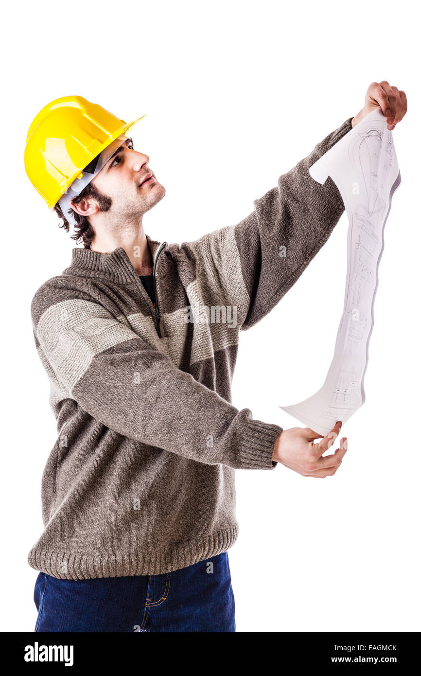 Architect plans hat hi-res stock photography and images - Alamy